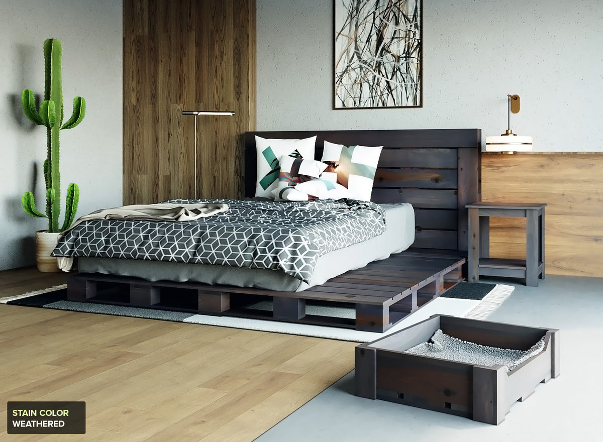queen pallet bed